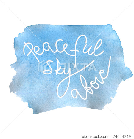 Peaceful sky lettering - Stock Illustration [24614749] - PIXTA