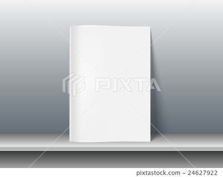 blank magazine book template on shelf - Stock Illustration [24627922 ...