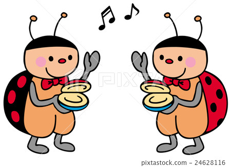 Forest musician ladybug - Stock Illustration [24628116] - PIXTA