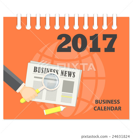 cover of the business calendar 2017 - Stock Illustration [24631824] - PIXTA