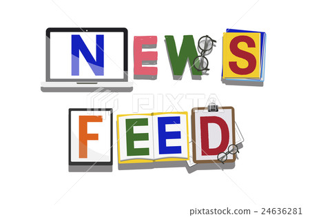 News Feed Social Media Networking Information... - Stock Illustration ...