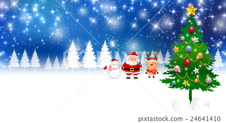 Christmas snow Santa background - Stock Illustration [24641410] - PIXTA