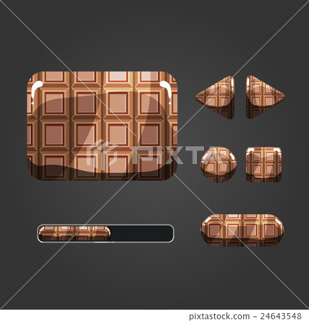 Set of chocolate different buttons - Stock Illustration [24643548] - PIXTA