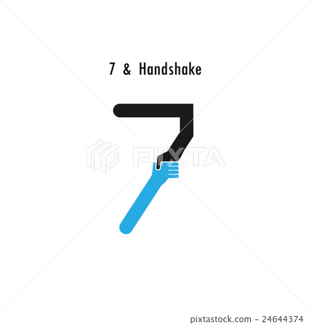 Creative 7- number icon abstract logo design - Stock Illustration ...
