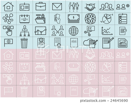 thin line vector icons set - Stock Illustration [24645690] - PIXTA
