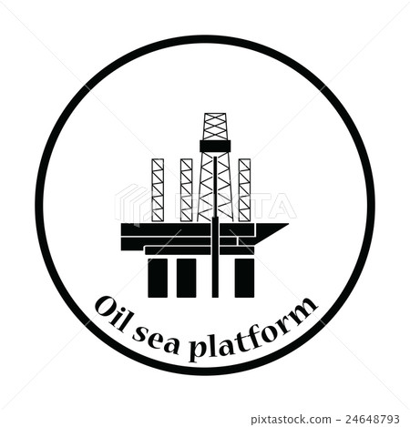 Oil sea platform icon - Stock Illustration [24648793] - PIXTA