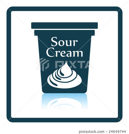 Sour cream icon - Stock Illustration [24649744] - PIXTA