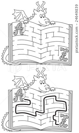 Easy dragon maze - Stock Illustration [24649839] - PIXTA