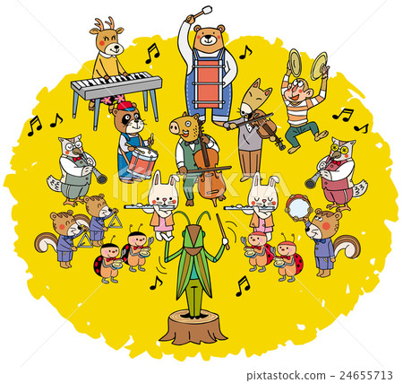 Forest music concert - Stock Illustration [24655713] - PIXTA