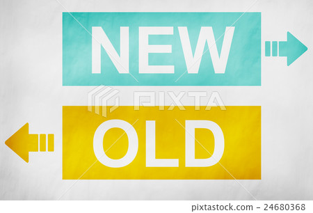 New Old Opposite Versus Contradicting... - Stock Illustration [24680368 ...