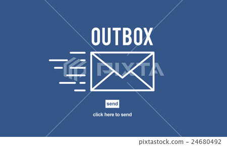 Outbox Inbox Email Connection Global... - Stock Illustration [24680492 ...