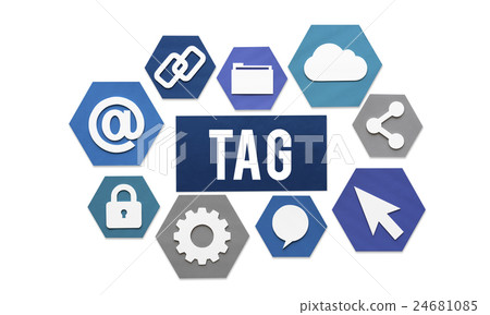 Tag Identity Identification Banner Badge Concept - Stock Illustration ...