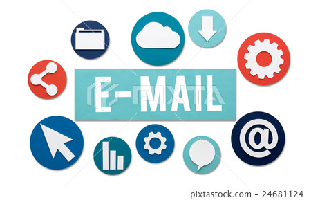 E-mail Correspondence Communication Digital... - Stock Illustration ...