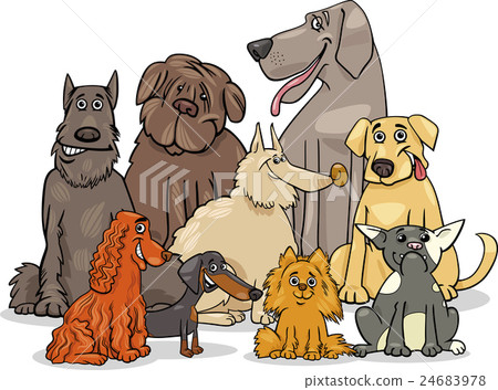 purebred dog characters group - Stock Illustration [24683978] - PIXTA