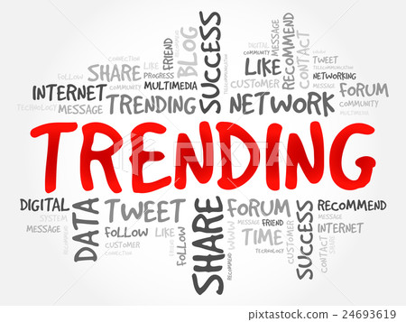 Trending word cloud - Stock Illustration [24693619] - PIXTA