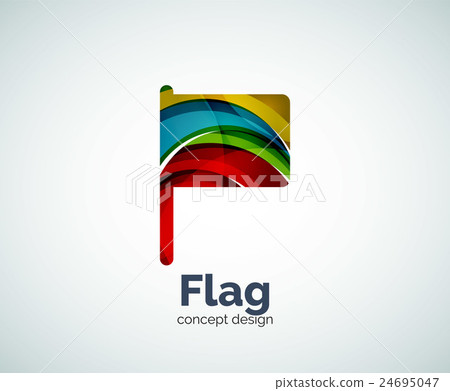 Vector flag logo template - Stock Illustration [24695047] - PIXTA