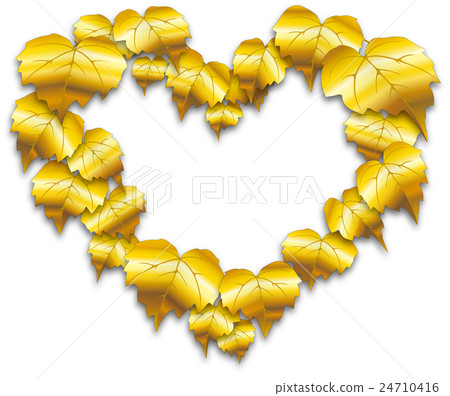 Ivy heart (gold) - Stock Illustration [24710416] - PIXTA