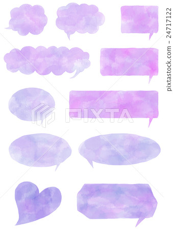 Watercolor Wind Callout Icon - Purple - Stock Illustration [24717122 ...