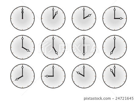 Clock (12 hour display) A - Stock Illustration [24721645] - PIXTA