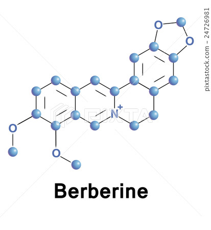 Berberine molecule structure - Stock Illustration [24726981] - PIXTA