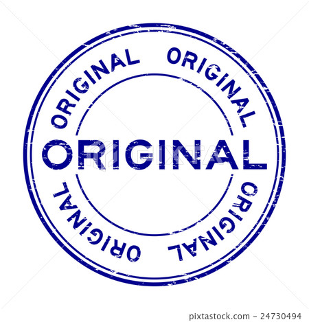 Grunge blue original rubber stamp - Stock Illustration [24730494] - PIXTA