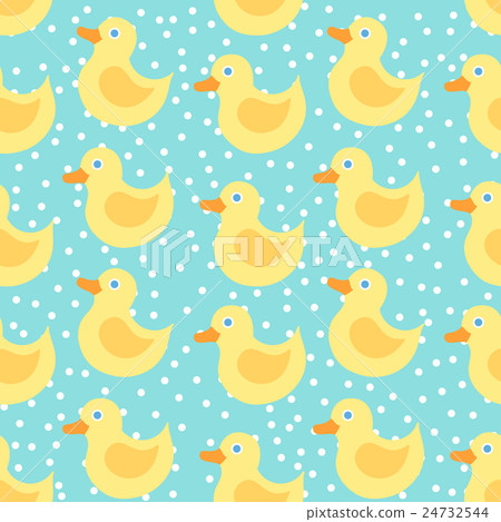 Seamless pattern with yellow duck - Stock Illustration [24732544] - PIXTA