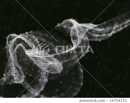 connection green network concept science abstract - Stock Illustration ...