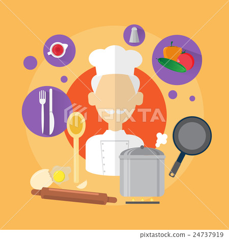 Chef Professional Cook Senior Man Icon-插圖素材 [24737919] - PIXTA圖庫