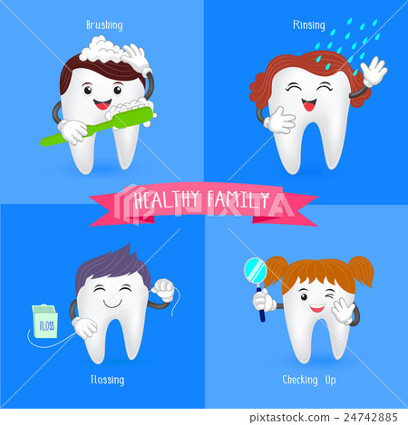 Healthy family tooth. - Stock Illustration [24742885] - PIXTA