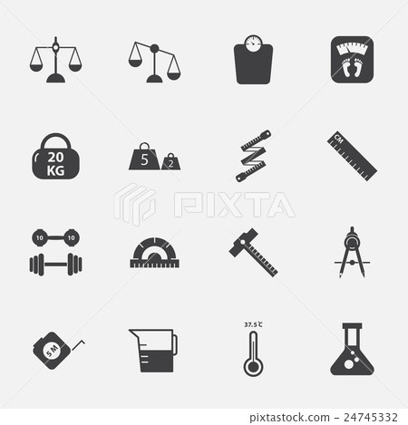 measuring icons set.vector\illustration. - Stock Illustration [24745332 ...