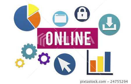 Online Communication Internet Connection Concept - Stock Illustration ...