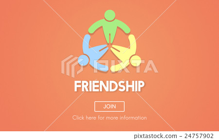 Friendship Team Friend Togetherness Concept - Stock Illustration ...