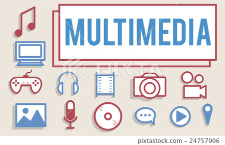 Multimedia Animation Computer Graphics Digital... - Stock Illustration ...