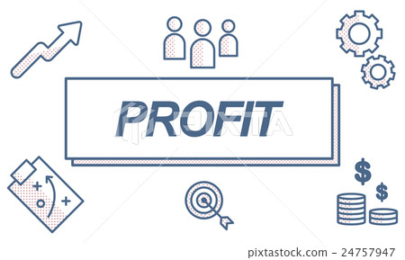 Profit Business Financial Gain Graphic Concept - Stock Illustration ...