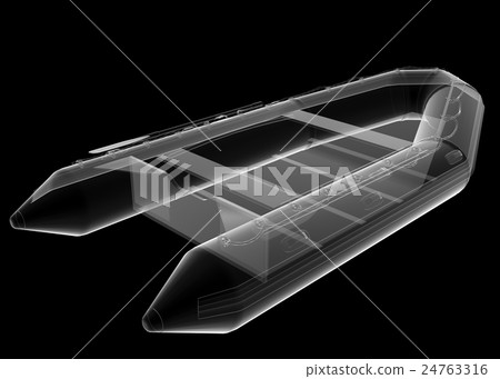 isolated transparent rubber boat - Stock Illustration [24763316] - PIXTA