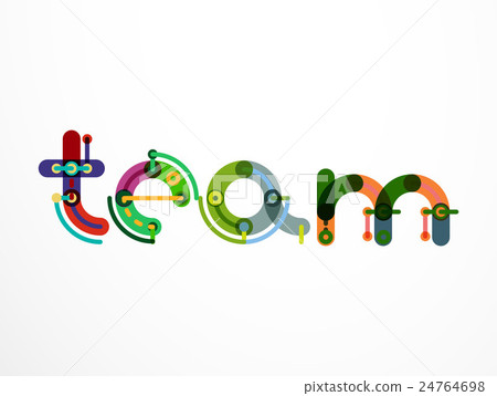 Team word lettering banner - Stock Illustration [24764698] - PIXTA
