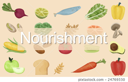 Nourishment Fresh Healthy Natural Relaxation... - Stock Illustration ...