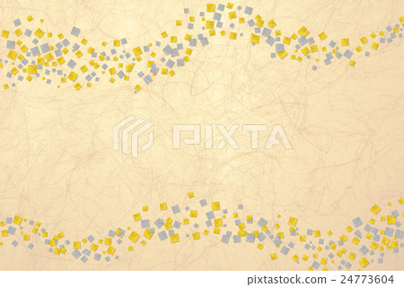 Japanese paper gold leaf silver foil - orange... - Stock Illustration ...