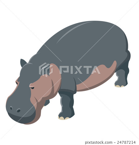 Hippo isometric icon - Stock Illustration [24787214] - PIXTA