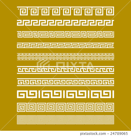 Gold Meander Patterns vector - Stock Illustration [24789065] - PIXTA
