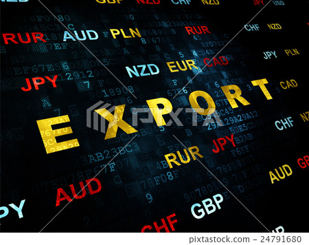 Business concept: Export on Digital background - Stock Illustration ...