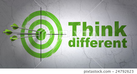 Learning concept: target and Think Different on - Stock Illustration ...