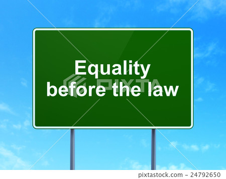 Political concept: Equality Before The Law on road - Stock Illustration ...