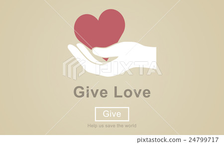 Give Love Donation Kindess Charity Concept - Stock Illustration ...