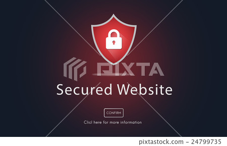 Warning Security Alert Warning Secured Website... - Stock Illustration ...
