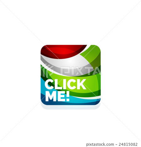 Vector abstract square button template - Stock Illustration [24815082 ...