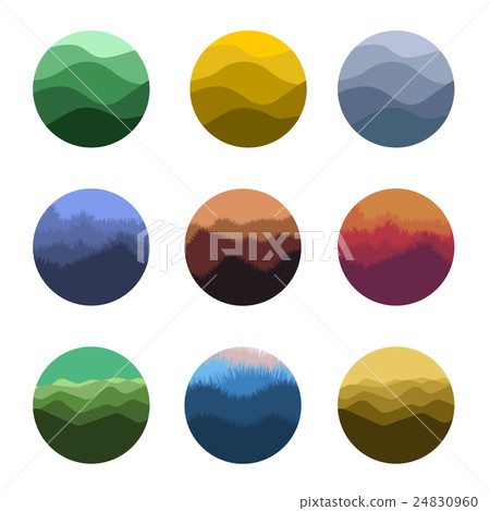 Isolated abstract colorful round shape wild nature - Stock Illustration ...