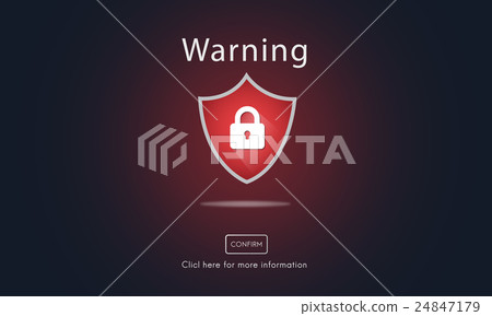 Warning Security Alert Warning Secured Website... - Stock Illustration ...