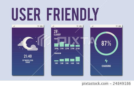 User Friendly Mobile Interface Apps Concept - Stock Illustration [24849186] - PIXTA