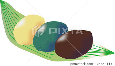 Three colors Ohagi - Stock Illustration [24852113] - PIXTA